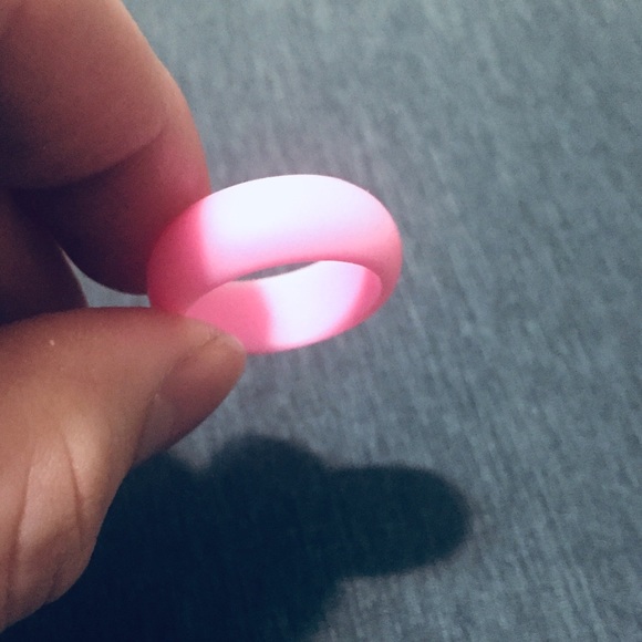 Jewelry | Pink Silicone Band Rubber Ring Size 9 | Poshmark
